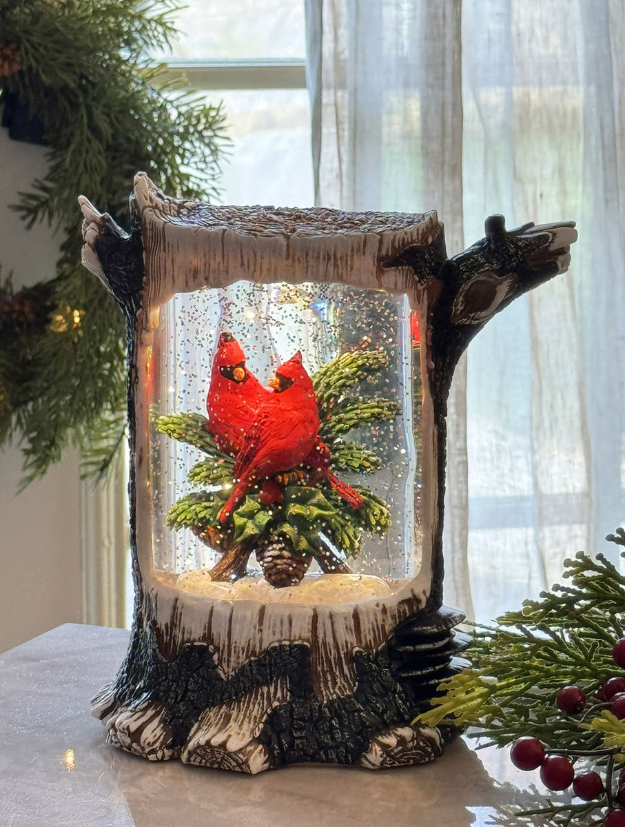 Cardinals In Tree Lighted Water Lantern with Swirling Glitter - 273234 ...